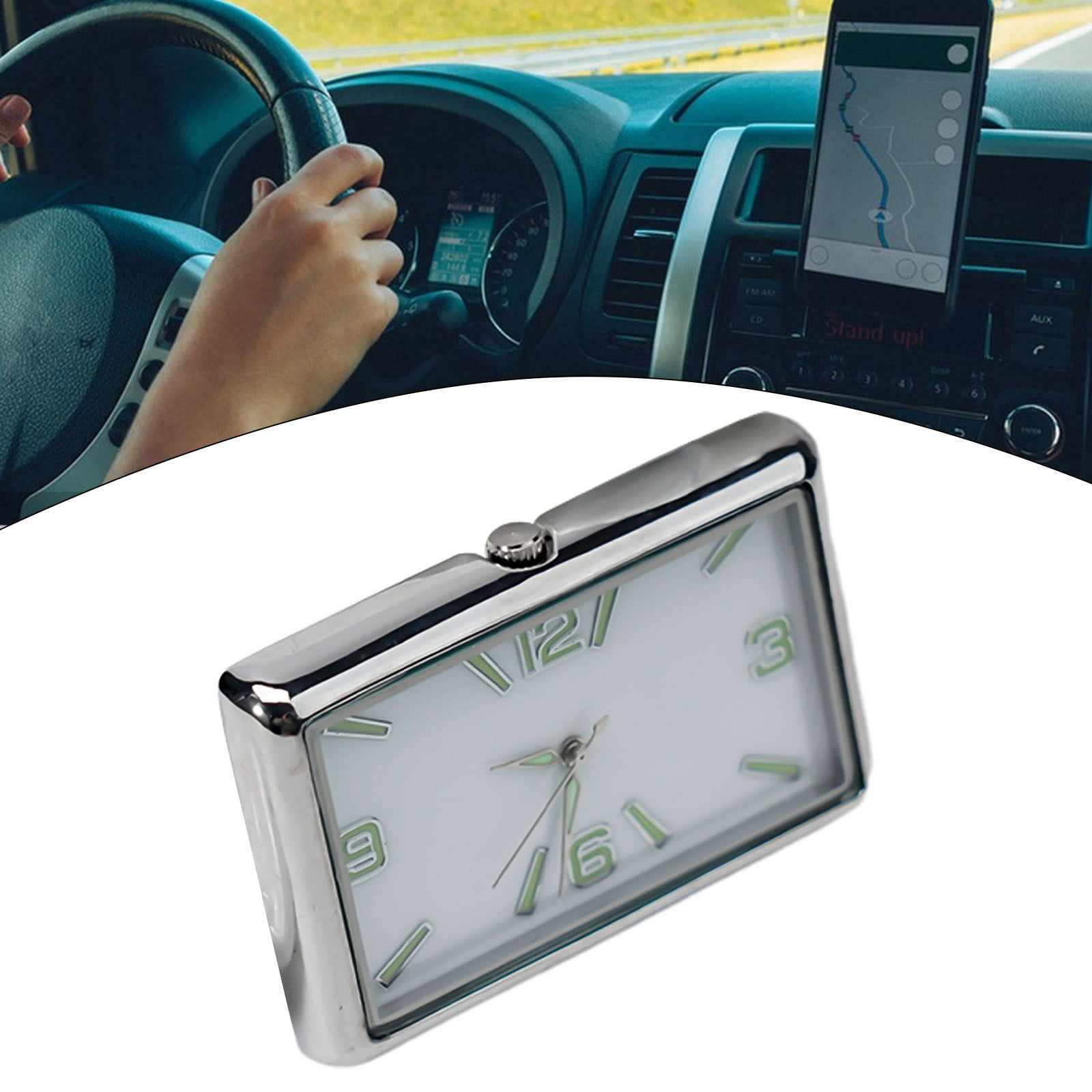 Car Clock Luminous Car Clock Car Air Conditioner Air Outlet Square ...