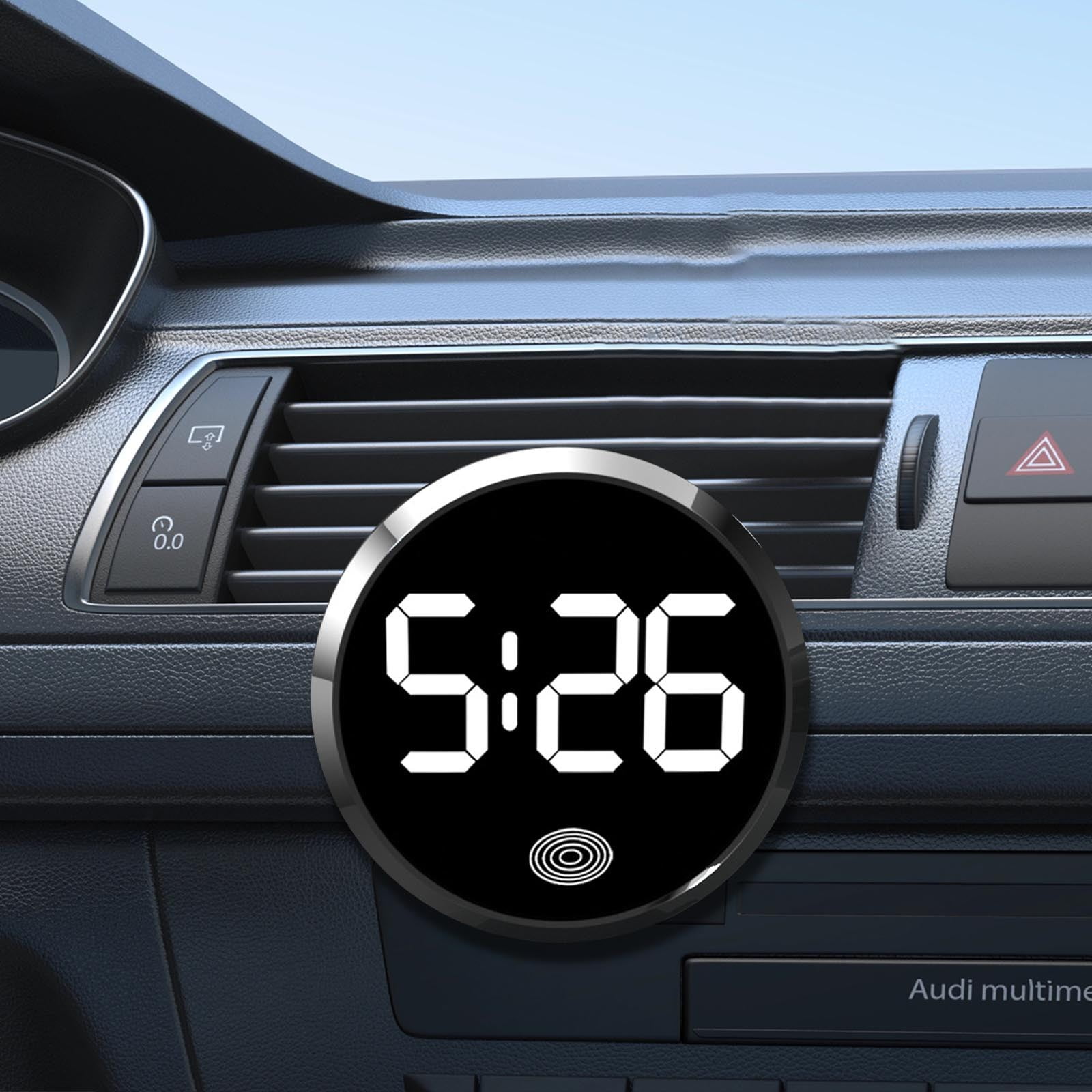 Car Clocks for Dash Stick on Digital Dashboard Car Clock LED Time ...