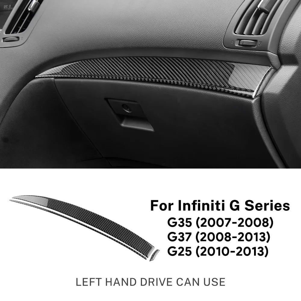 Car Co-Pilot Panel Real Soft Carbon Fiber Sticker for Infiniti G25 2010 ...