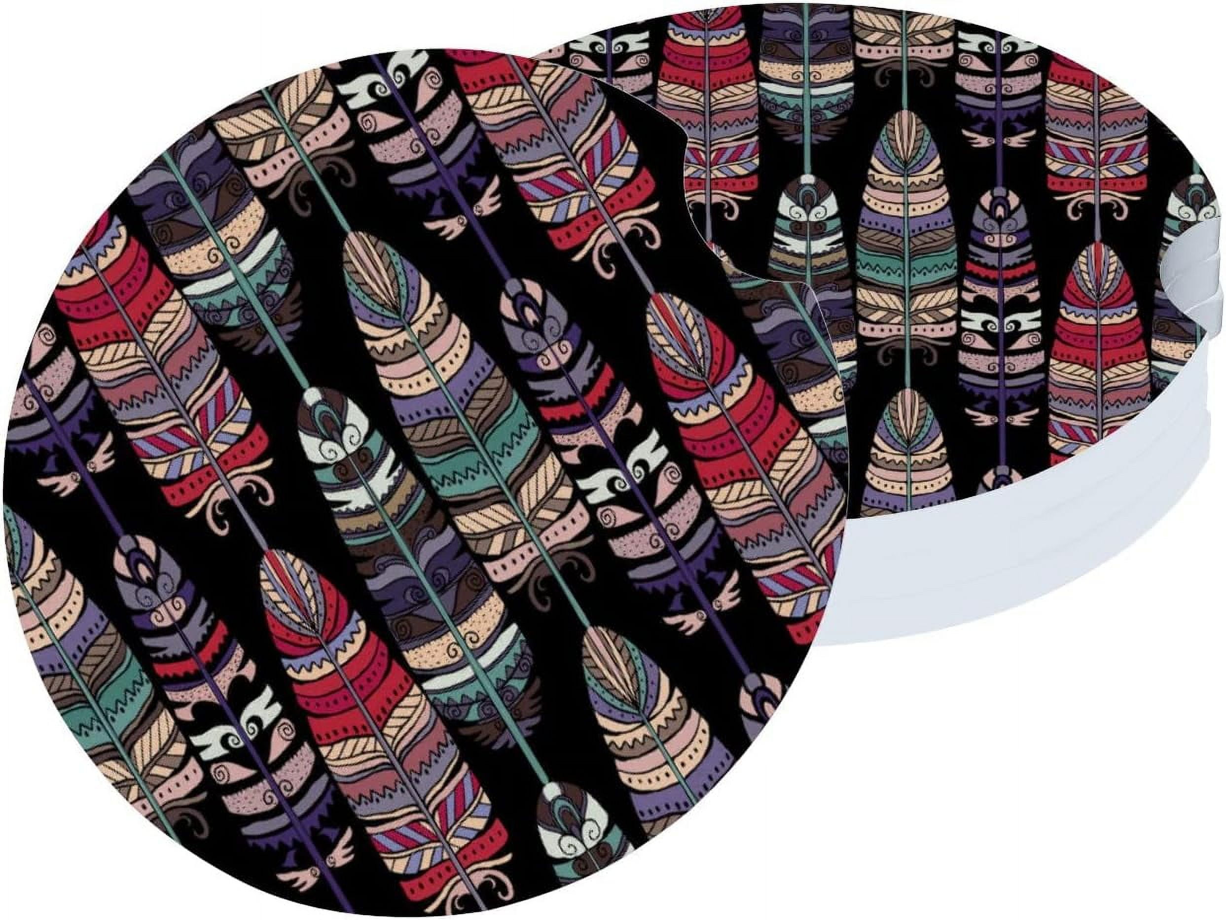 Car Coasters 6 Pack Stone Cup Holder Birds Feathers Tribal Boho ...