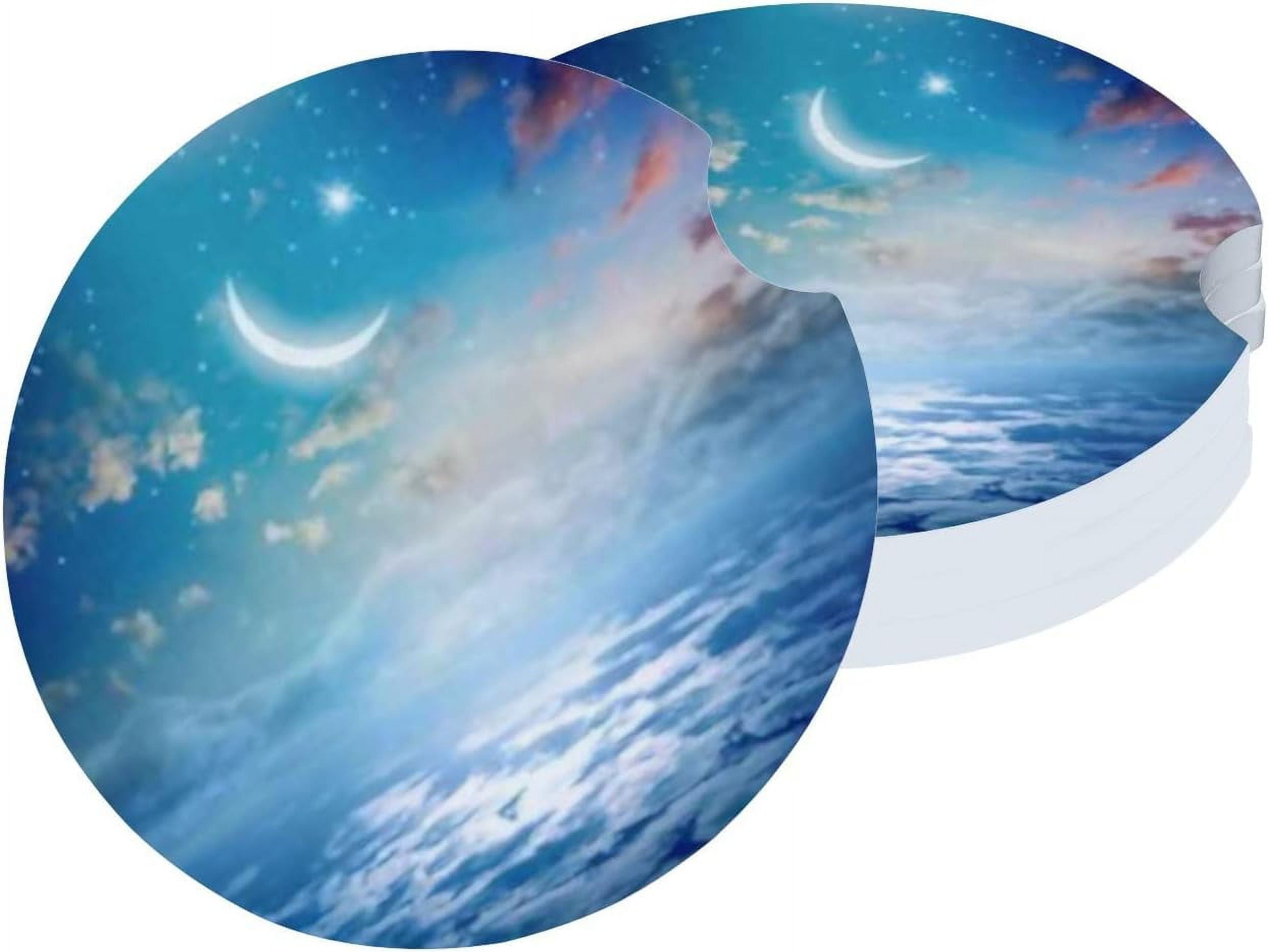 Car Coasters for Cup Holder Absorbent, Car Ceramic Coasters with Finger ...