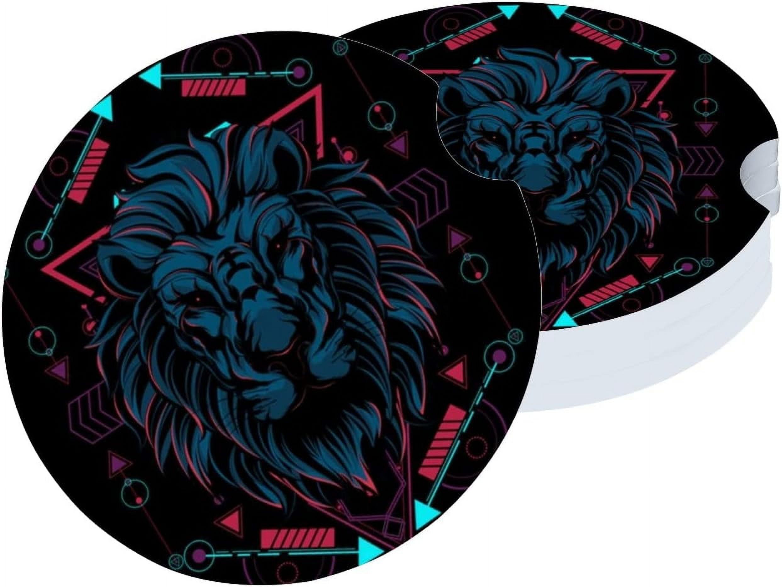 Car Coasters for Cup Holder Absorbent, Car Ceramic Coasters with Finger ...