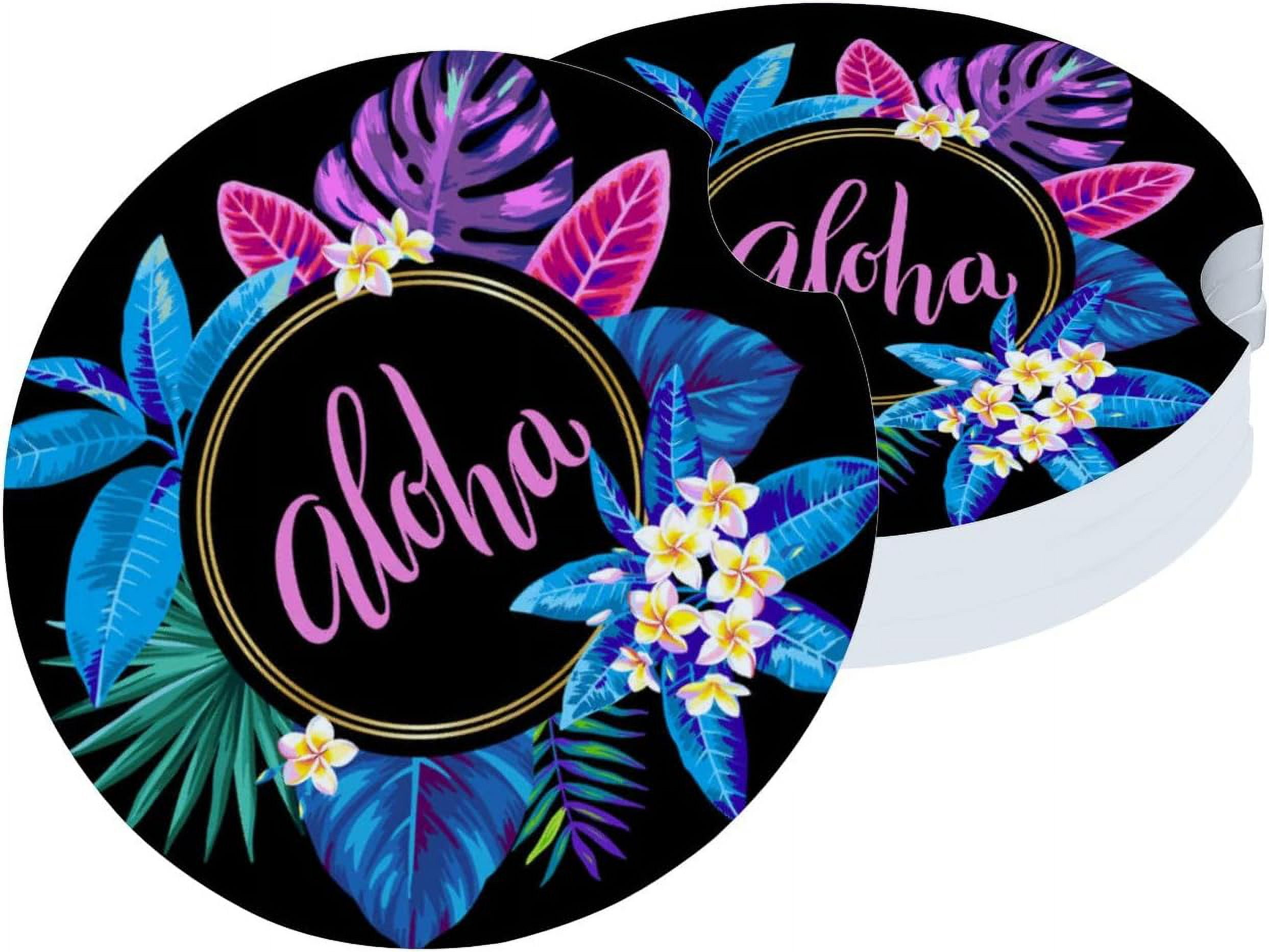 Car Coasters for Cup Holder Absorbent, Car Ceramic Coasters with Finger ...