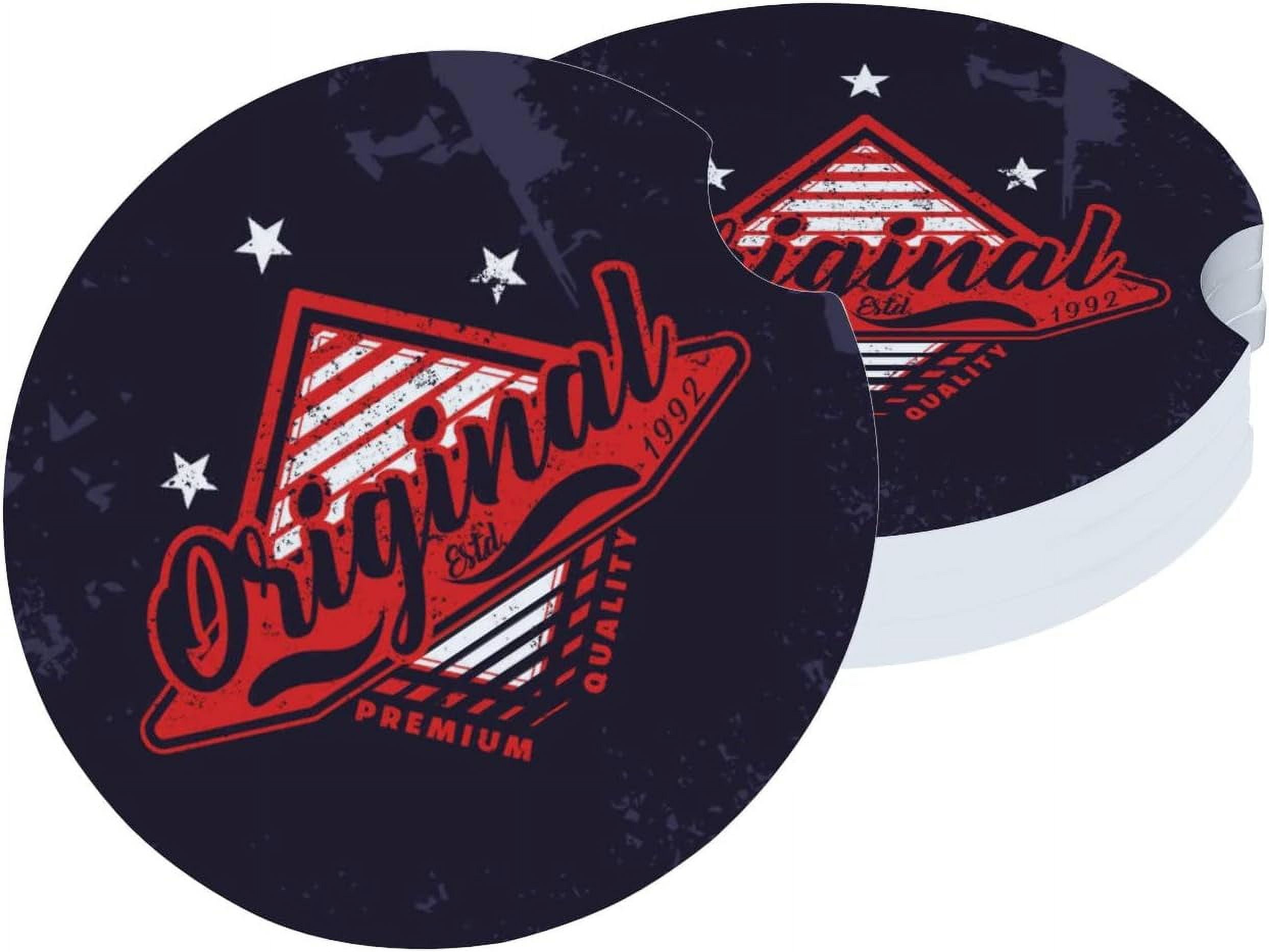 Car Coasters for Cup Holder Absorbent, Car Ceramic Coasters with Finger ...