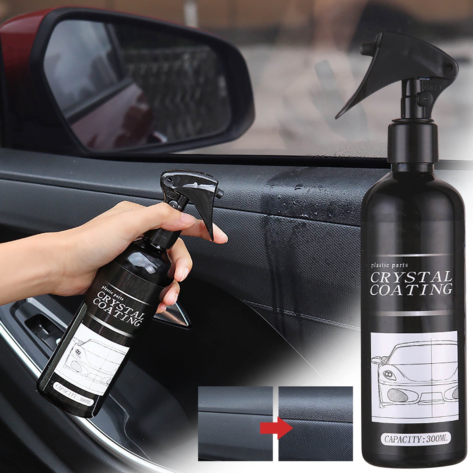 Car Coating Agent, 300ml Interior & Exterior Protector, Hydrophobic ...