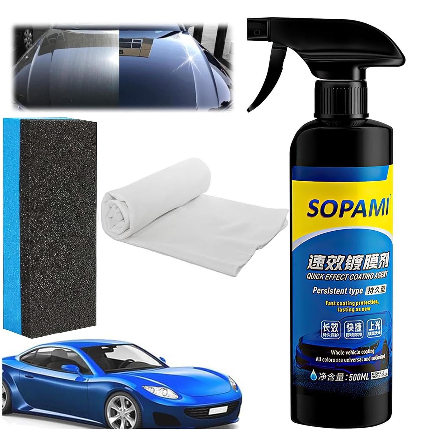 Car Coating Spray,17.6oz Quick Effect Coating Agent, Quickly Coat Car ...