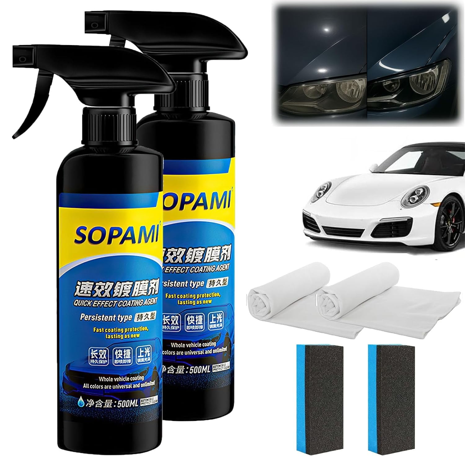 Car Coating Spray - Quick Effect Ant, Hydrophobic ax Polish, Scratch ...