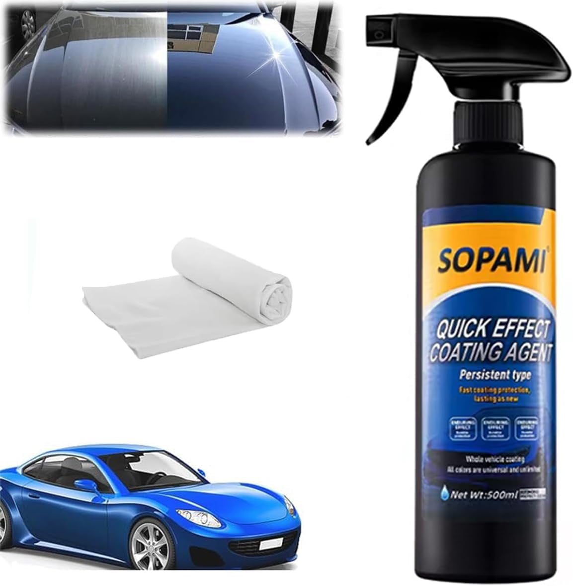 Car Coating Spray,Quick Effect Coating Agent,Quickly Coat Car Wax,Car ...