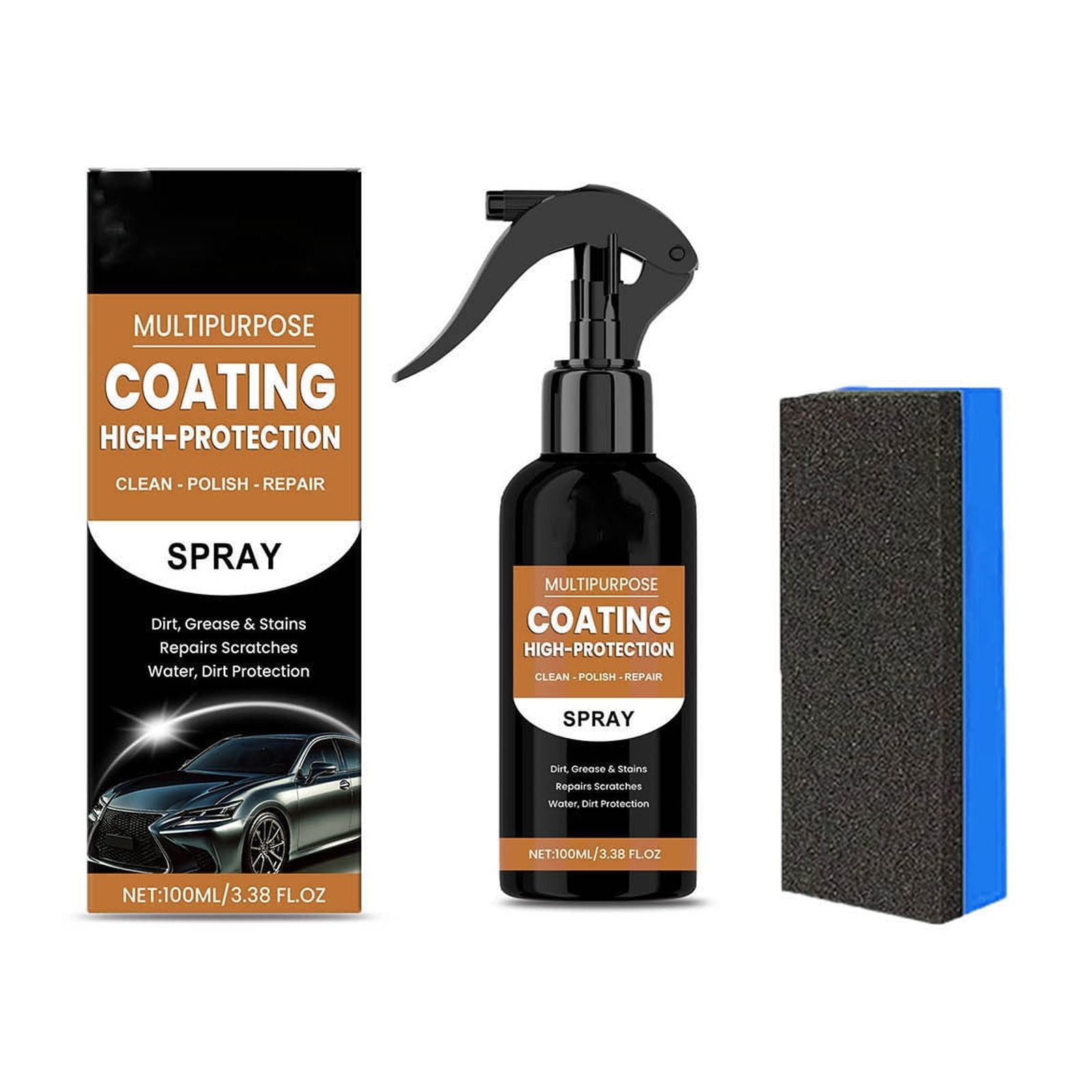 Car Coating Spray, Rust Remover Spray, Quick Car Scratch Remover Spray ...