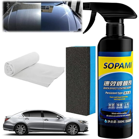 Car Coating Spray Set, Quick Effect Coating Agent, Quickly Coat Car Wax ...