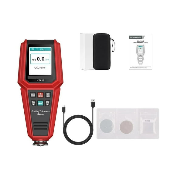 Car Coating Thickness Gauge 0-1500UM Film Paint Tester Measurement Save ...
