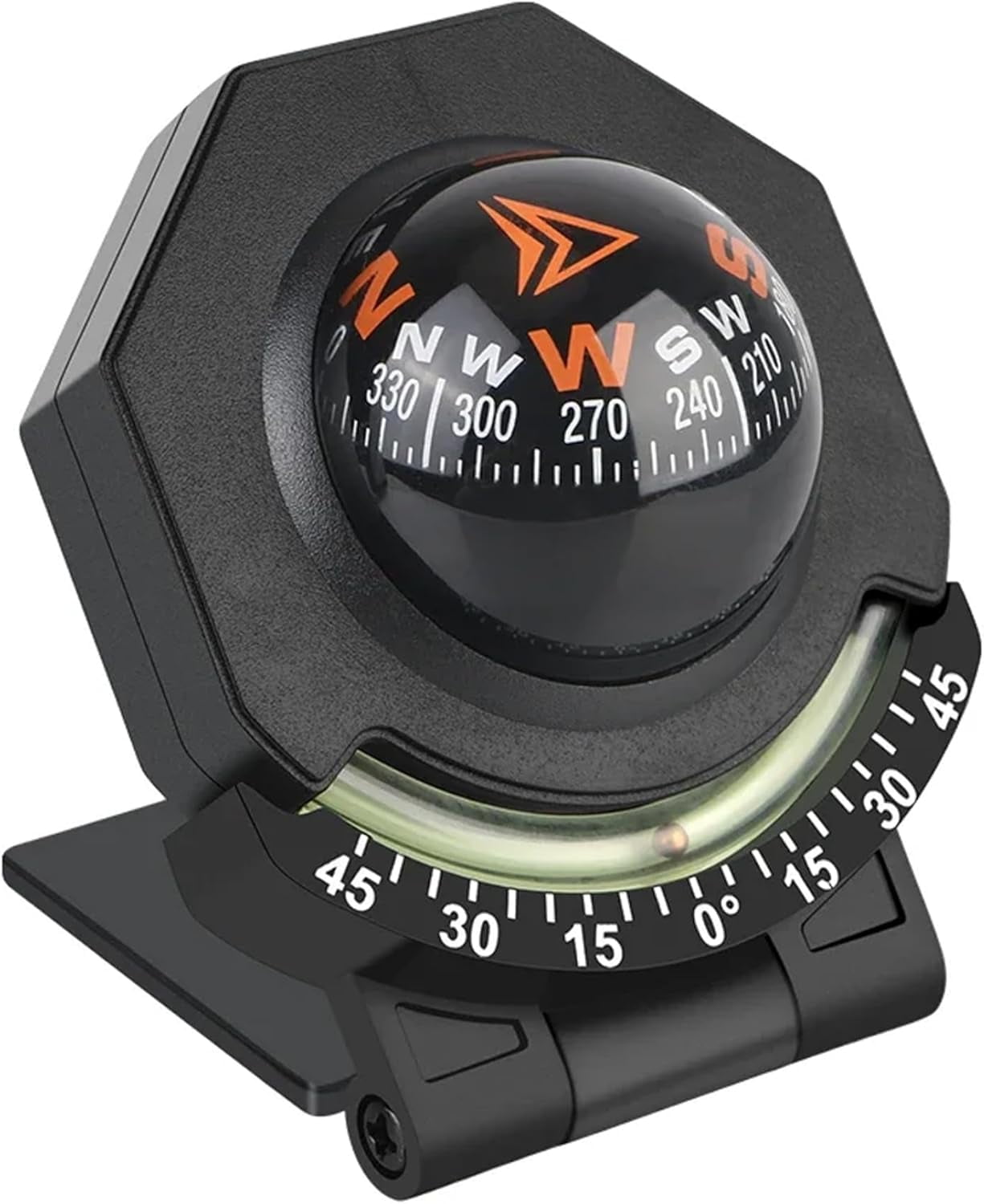 Car Compass Dashboard,Compass for Car, Foldable 180 Degree High Precision Car Compass Dashboard ...