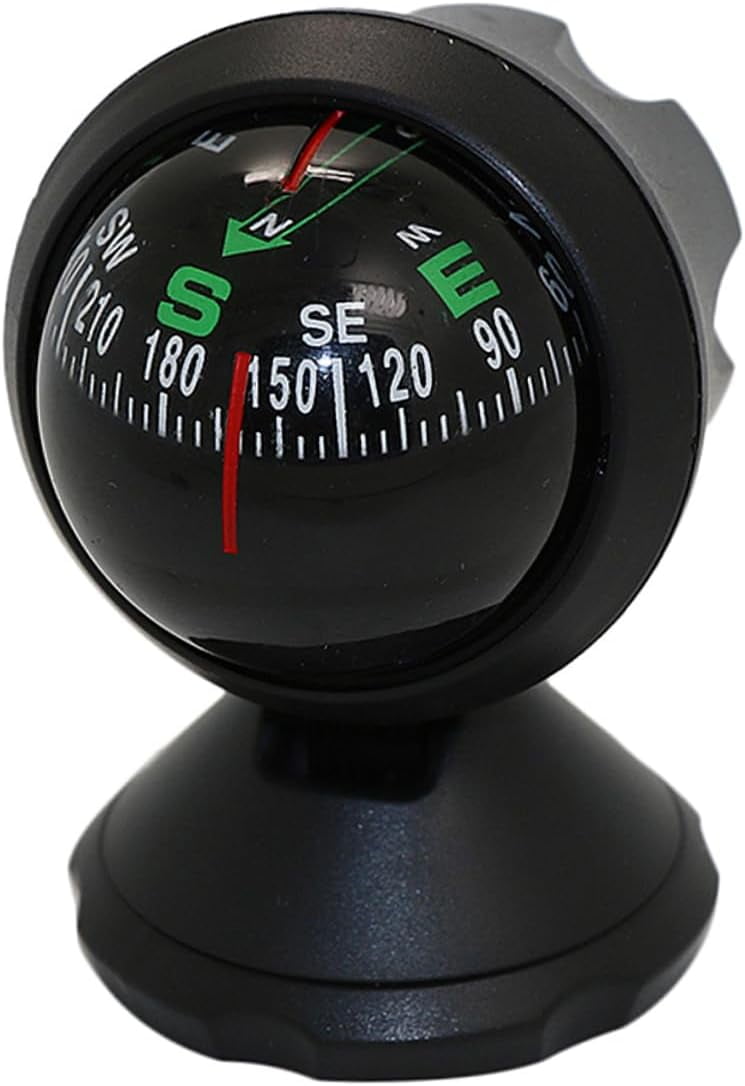 Car Compass Mini Compass for Car Dashboard Self-Adhesive Compact Design ...