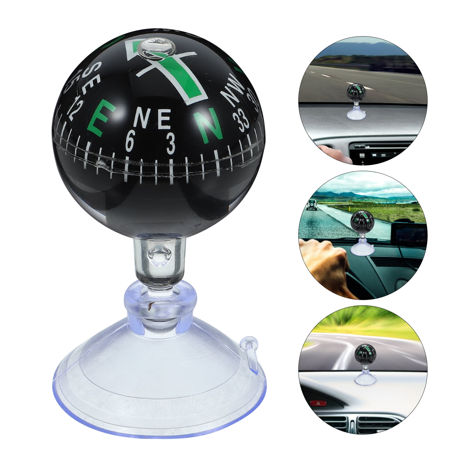 Car Compass Portable Automotive Compass Ball Dashboard Compass for Auto ...