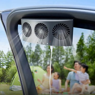WANYNG Mini Car Window Conditioner Air Powered Cool Ventilator Air Fan ...