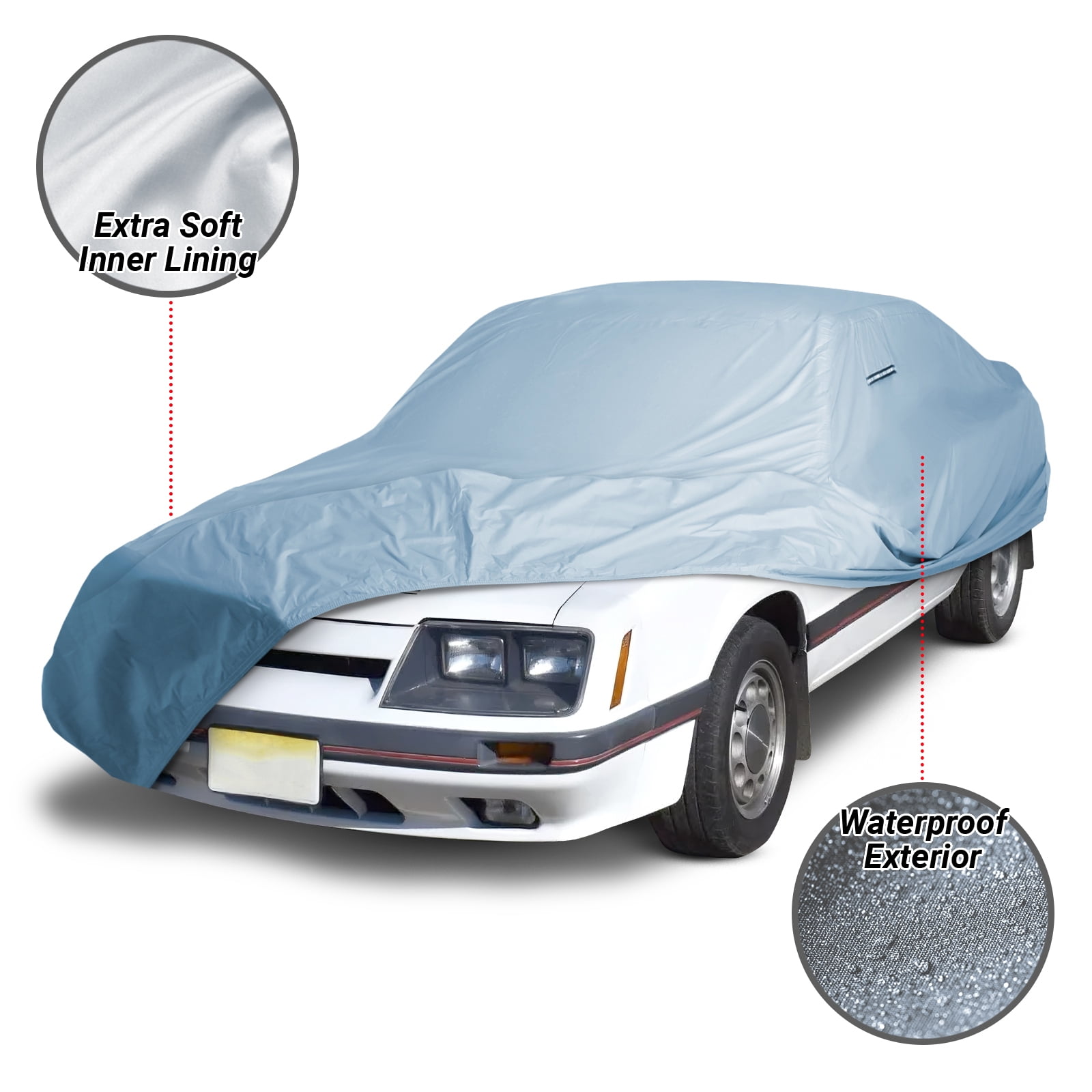 Car Cover - 100% Waterproof Ford Mustang 1979-1986 All-Weather Standard ...