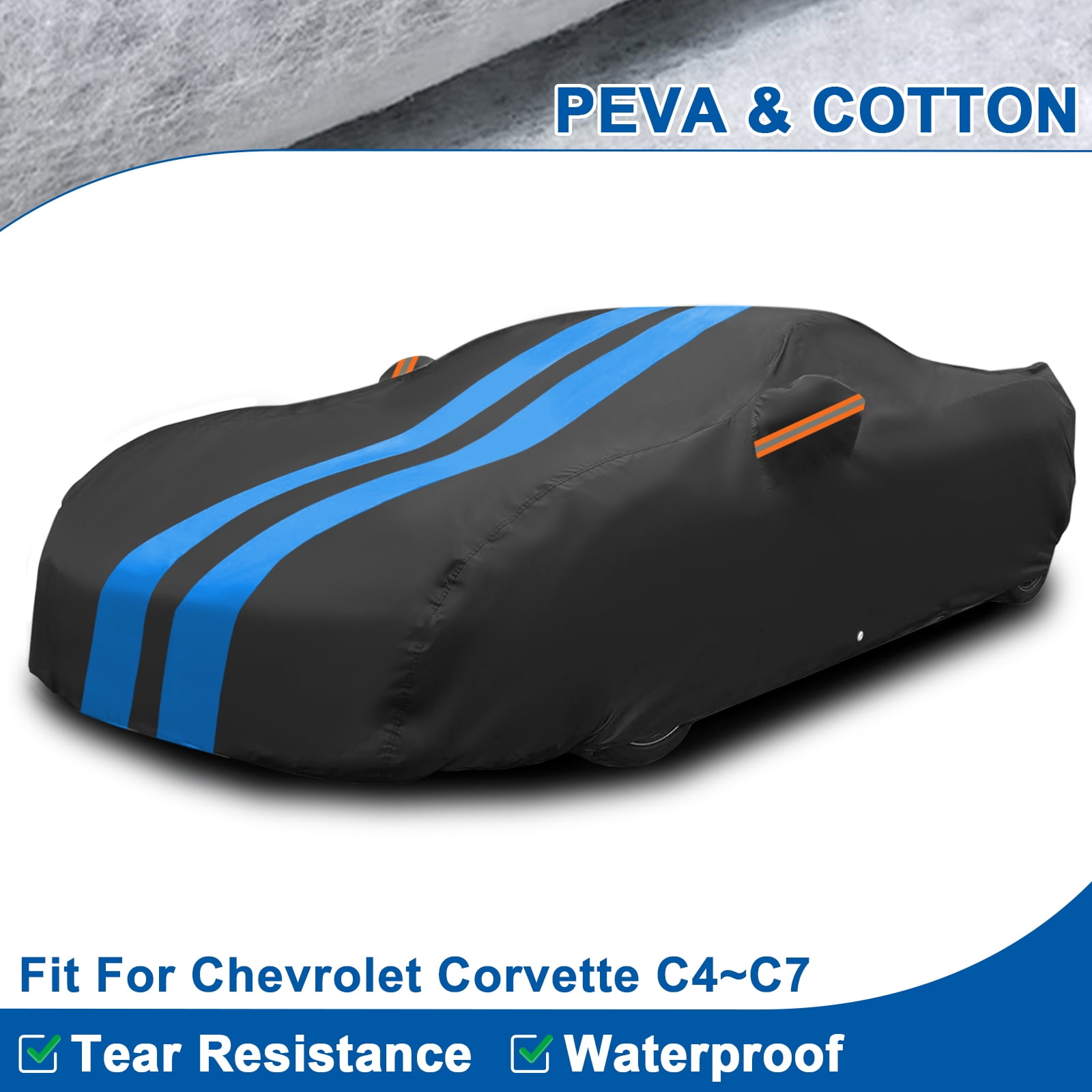 Car Cover Custom Fit for 1984-2019 Chevy Corvette C4 C5 C6 C7, Upgraded ...