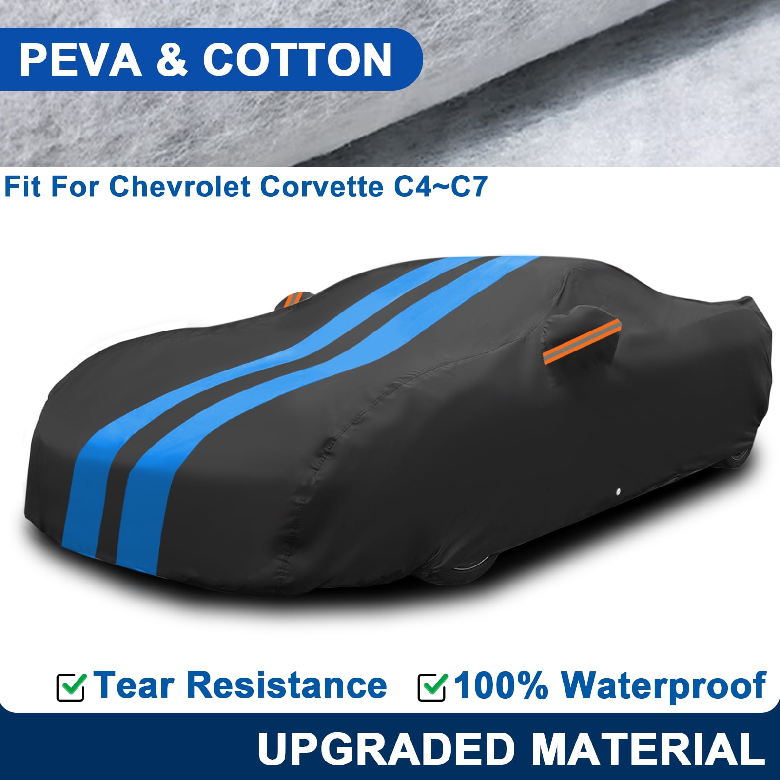 Car Cover Custom Fit for 1997-2004 Chevrolet Corvette C5, Upgraded PEVA ...