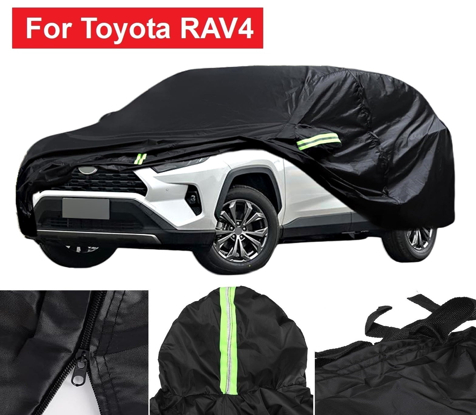 Car Cover Fit for Toyota RAV4, SUV Full Car Cover with Reflective ...
