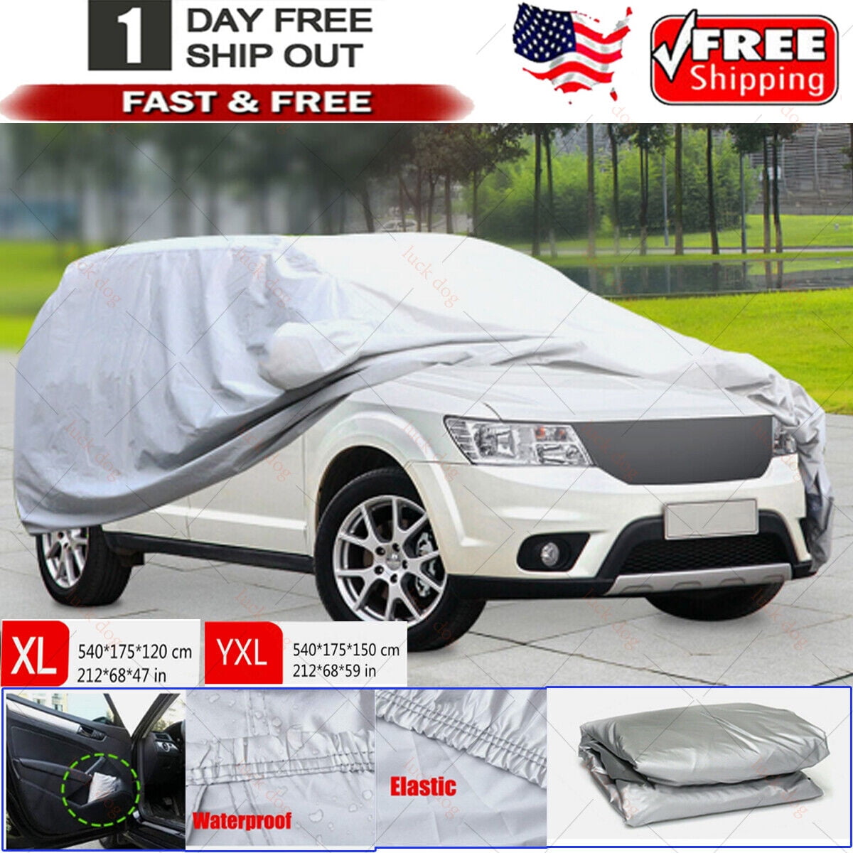 Car Cover Sun Rain Outdoor Full Covers Waterproof All Weather for ...