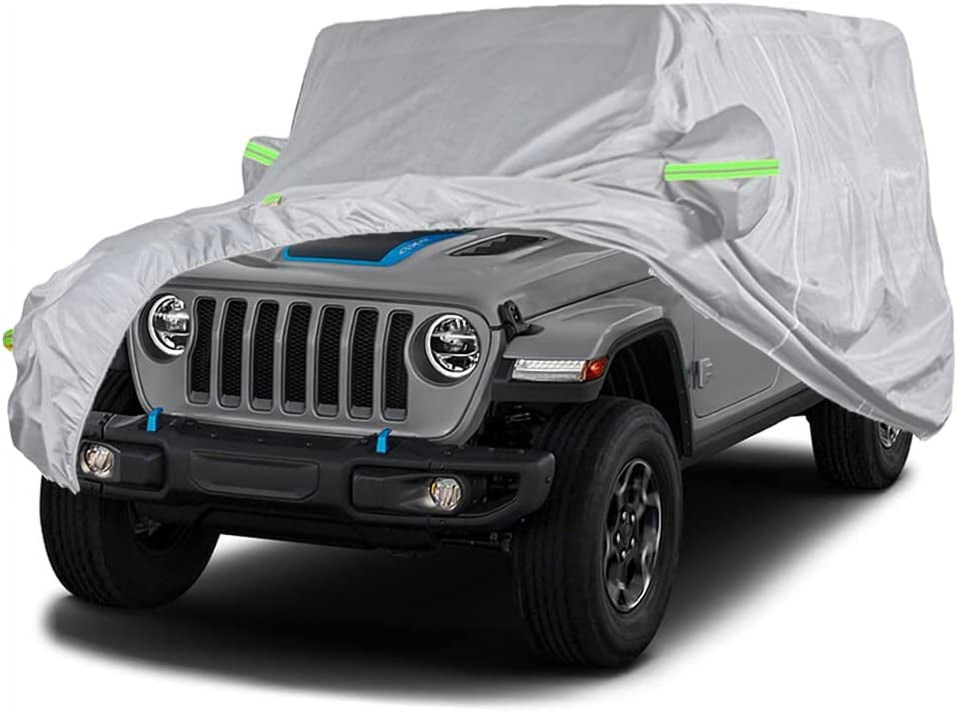 Car Cover for Wrangler, Premium 7 Layers Car Cover Custom for Wrangler JK, CJ, YJ, TJ & JL 4 ...