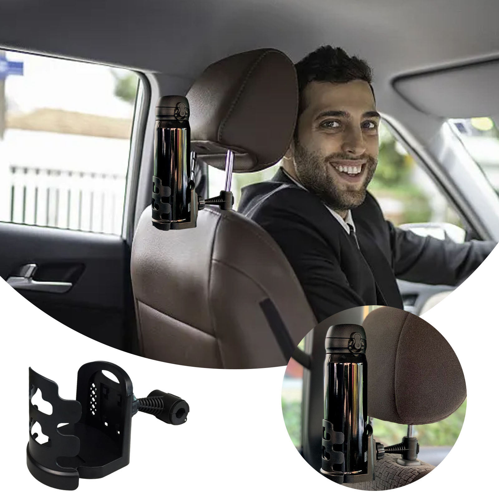 Car Cup Bracket The Car Back Seat Cup Bracket Is Easy To Install And ...