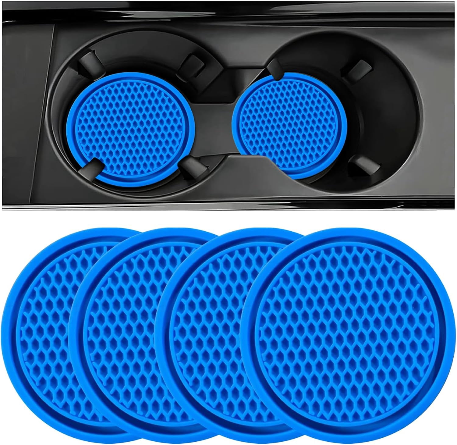 Car Cup Coaster, 4PCS Universal Auto Non-Slip Cup Holder Embedded in ...