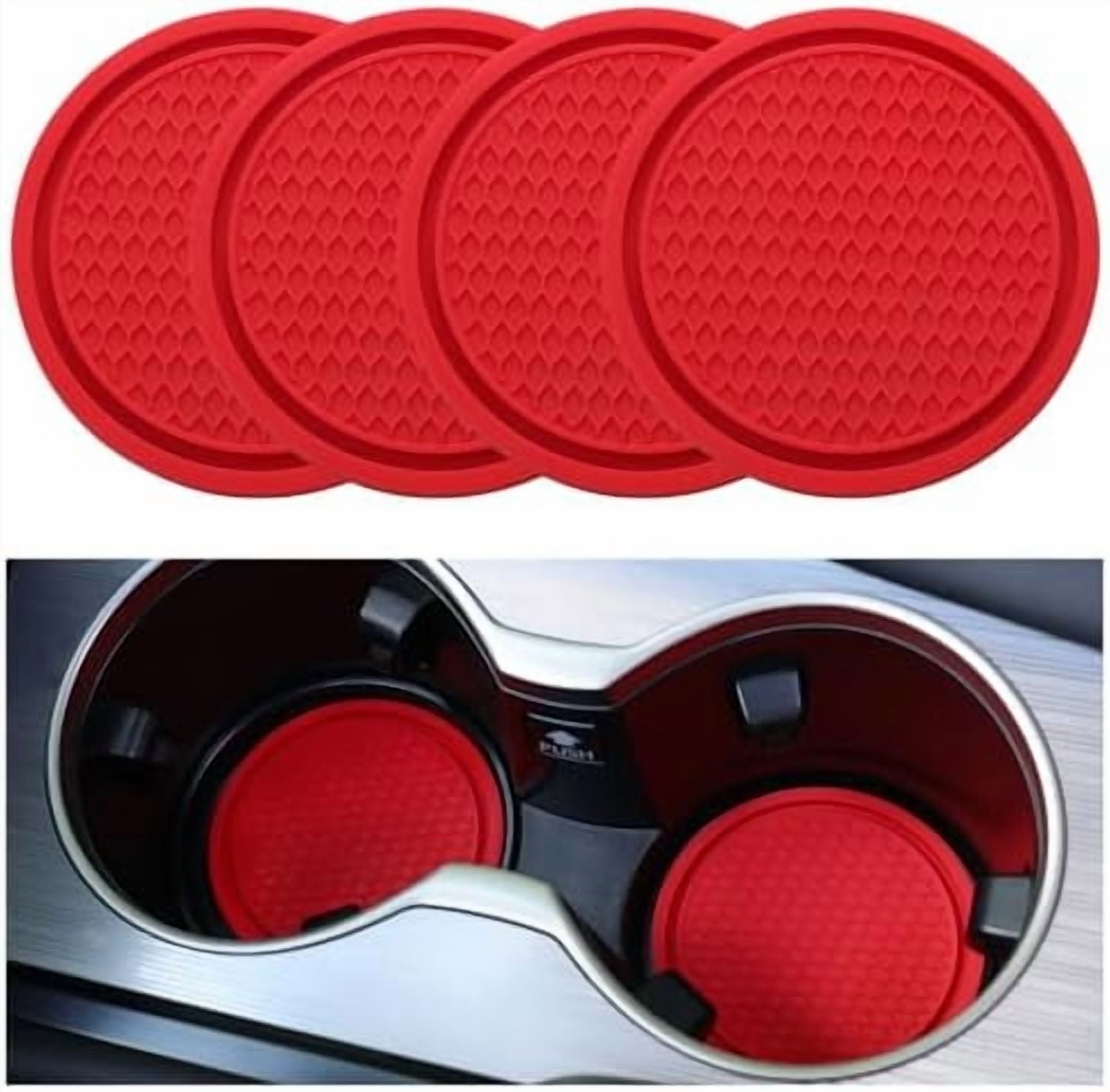Car Cup Coaster, 4PCS Universal Non-Slip Cup Holders Embedded in ...