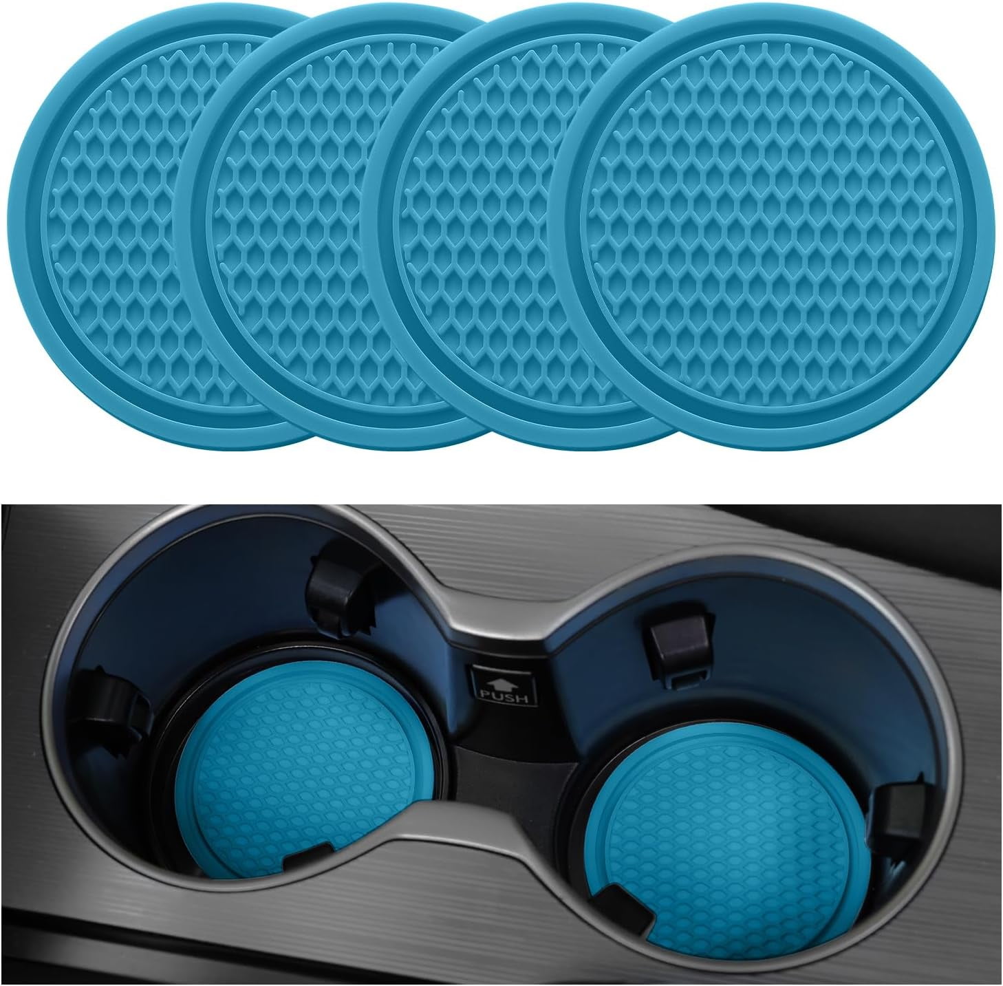 Car Cup Coaster, 4PCS Universal Non-Slip Cup Holders Embedded in ...
