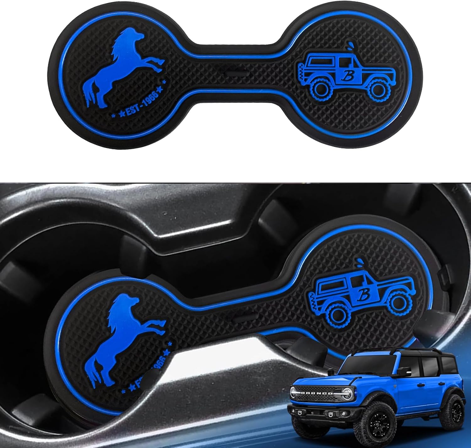 Car Cup Holder Coaster Compatible with Ford Bronco Offroad 2021-2025 ...