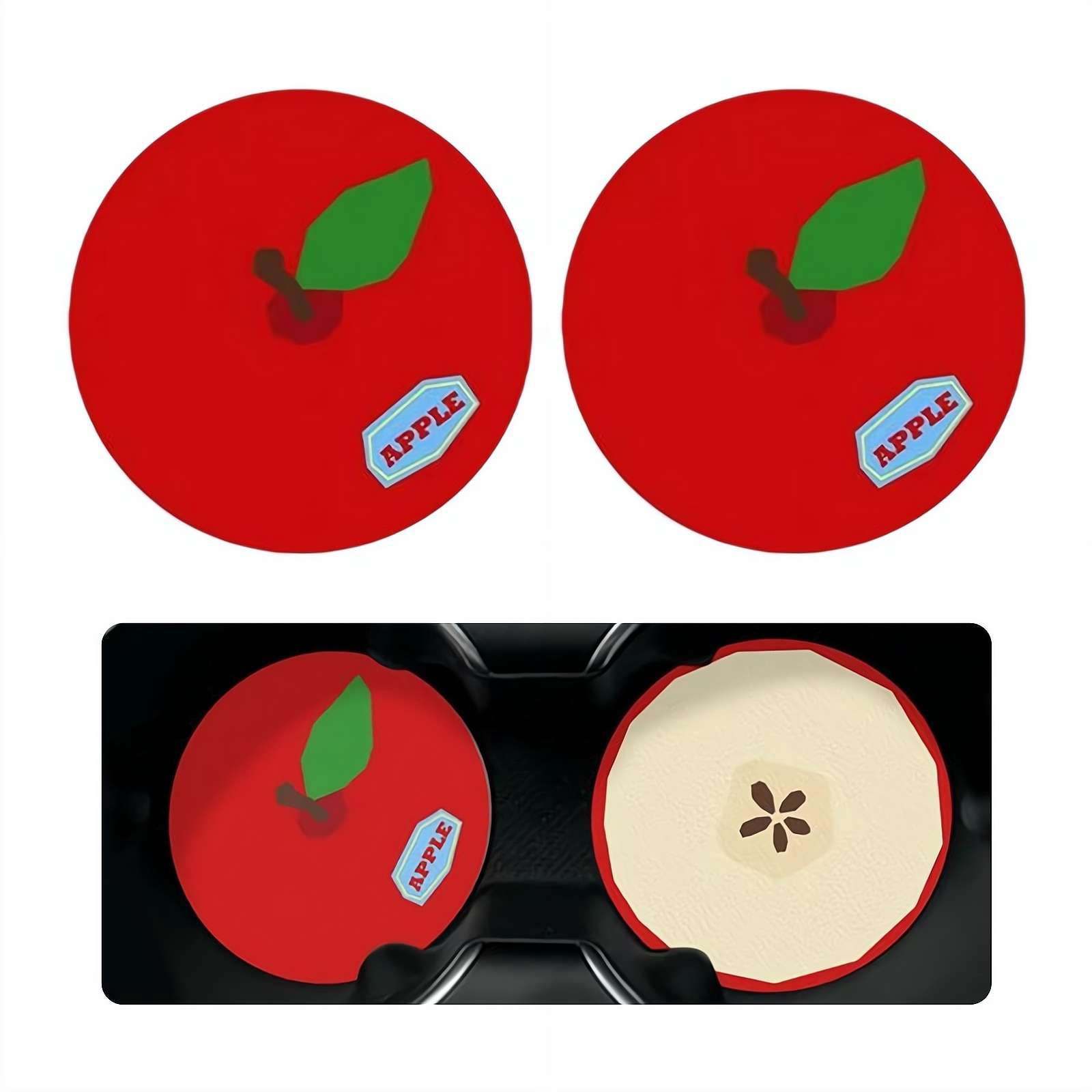 Car Cup Holder Coaster, Cute Non-Slip Vehicle Water Bottle Insert Mat ...