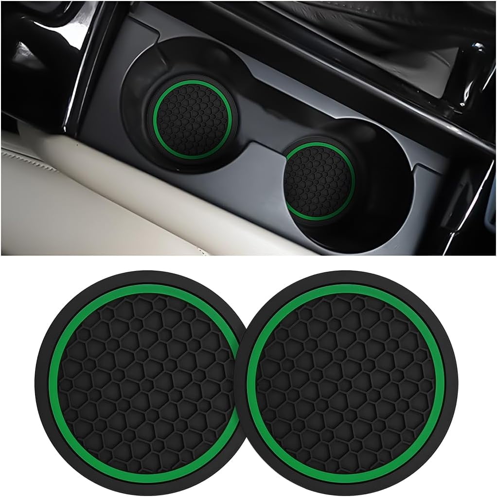 Car Cup Holder Coasters, Non-Slip Insert Water Bottle Holder Pads ...