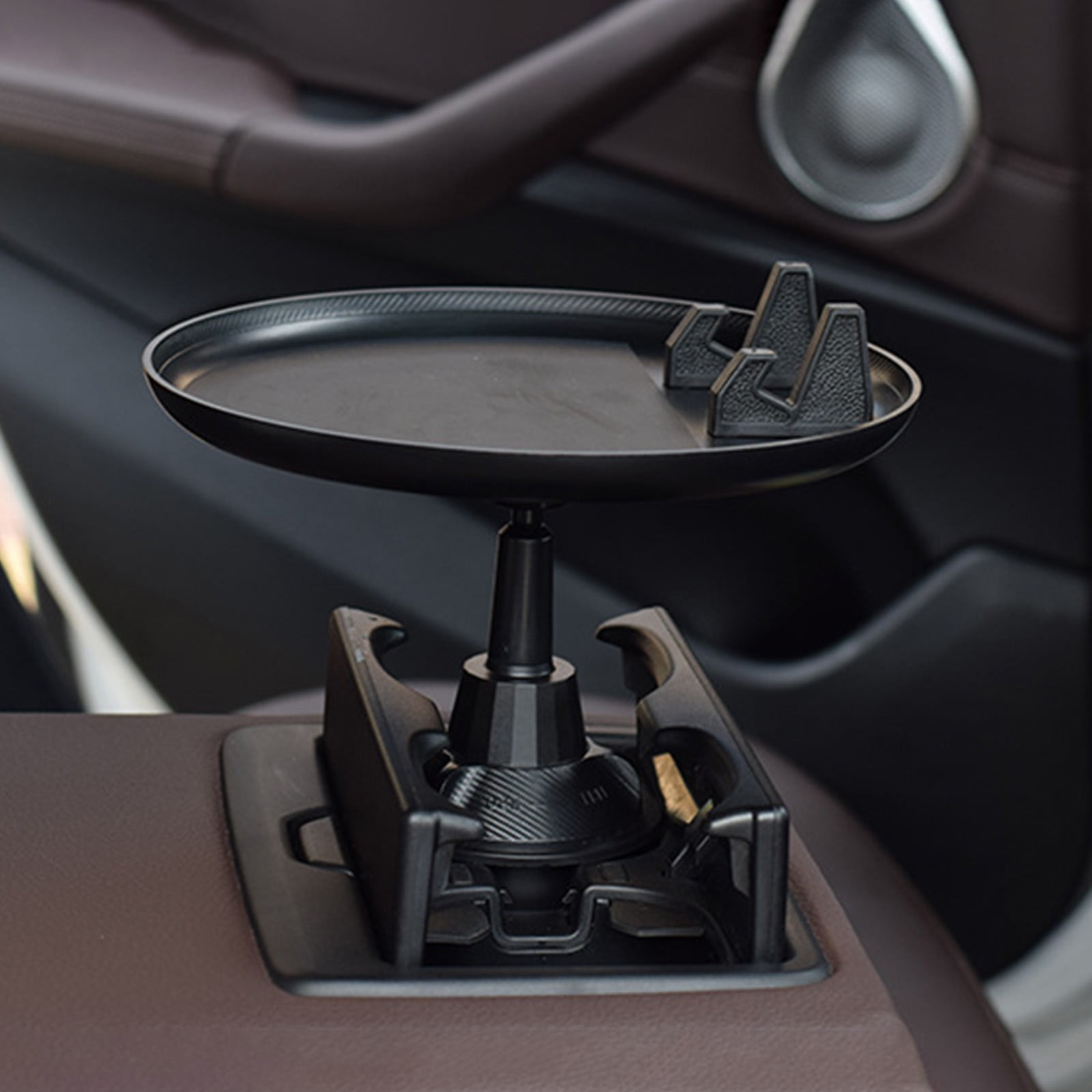 Car Cup Holder Expander with Detachable Tray, Dual U-Slot Design Holds ...
