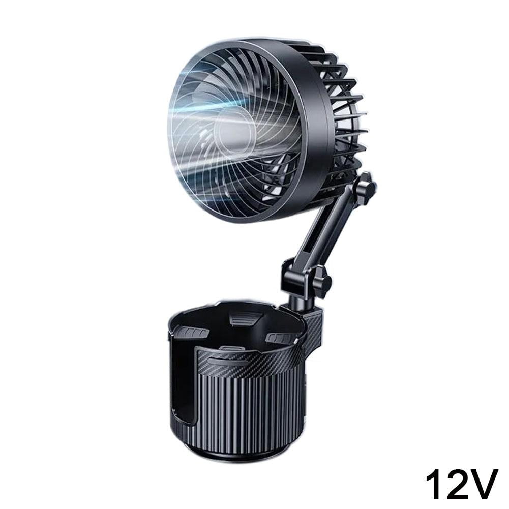 Car Cup Holder Fan Stay Comfortable Dual Speed Adjustable Support 12V ...