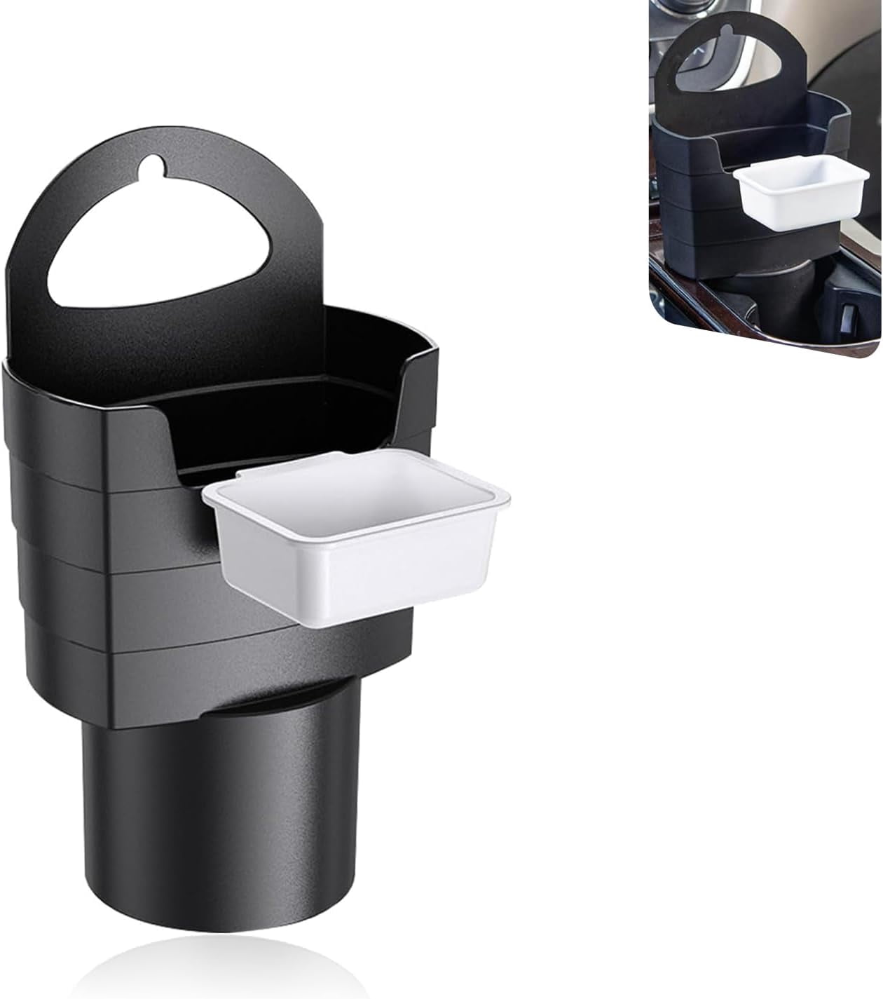 Car Cup Holder Organizer -3-In-1 French Frying Pan Holder, Sauce Holder ...