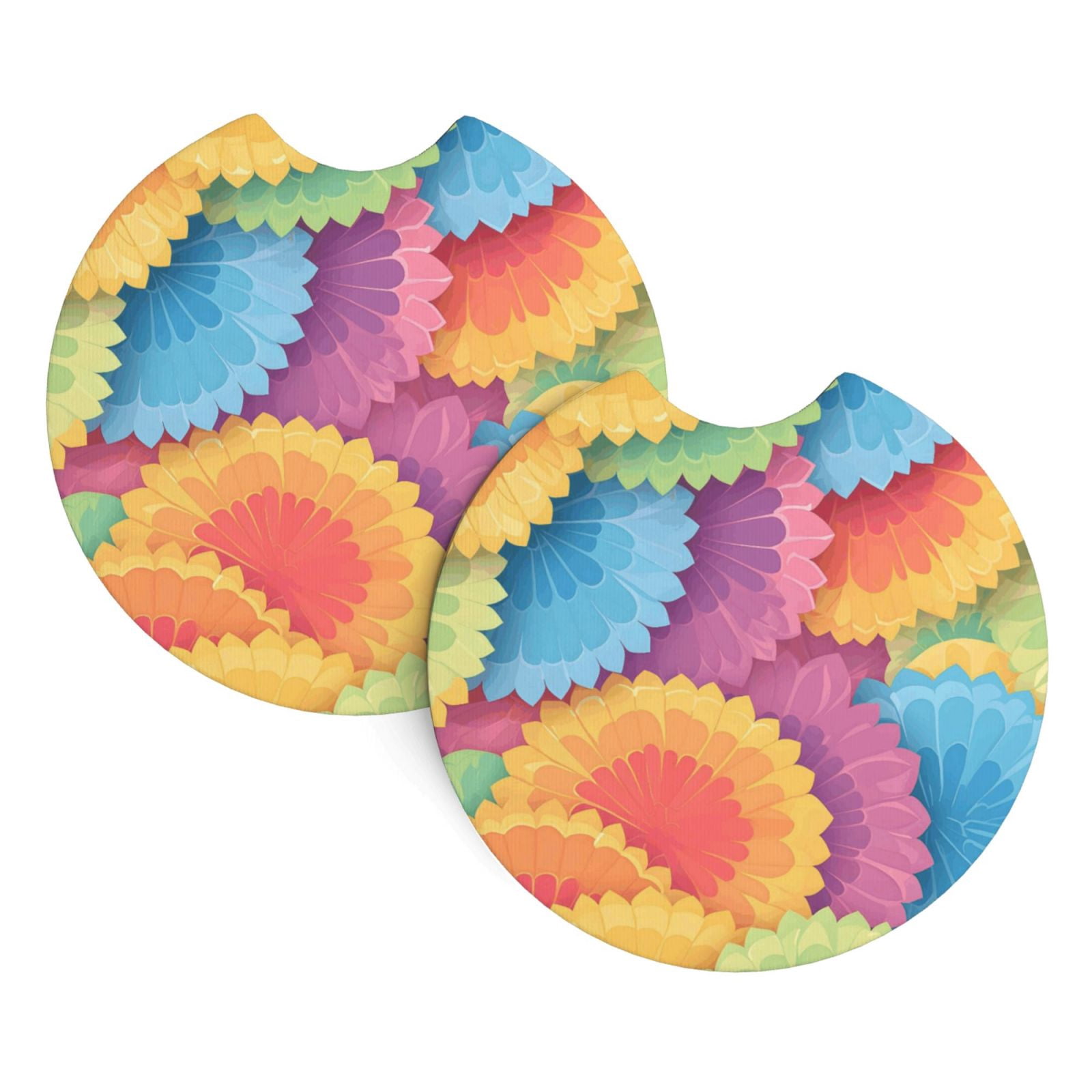 Car Cup Holder Pads 2 Pack Neoprene Coasters For Car Interior Non-Slip ...