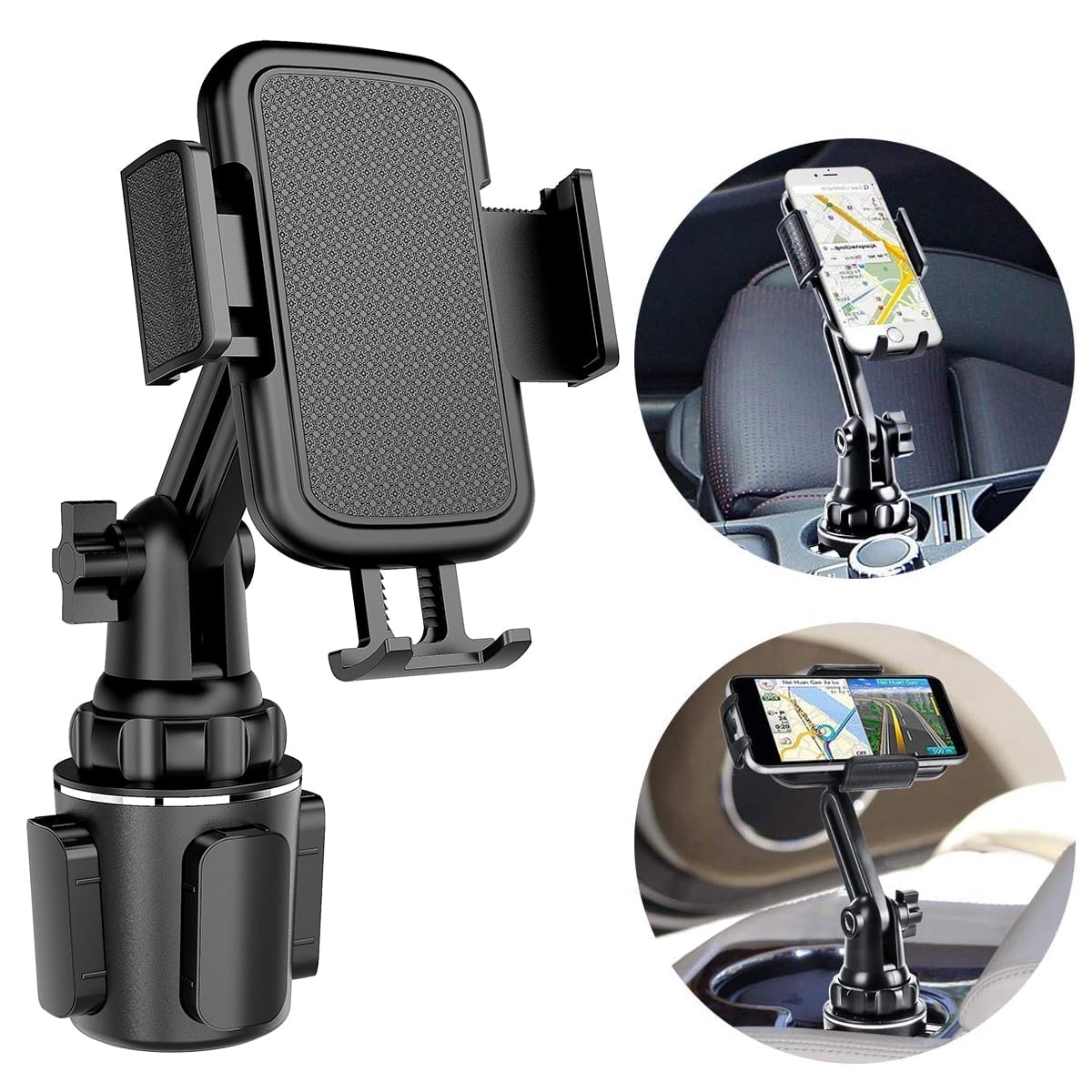 Car Cup Holder Phone Mount, Adjustable Universal Cradle for iPhone ...