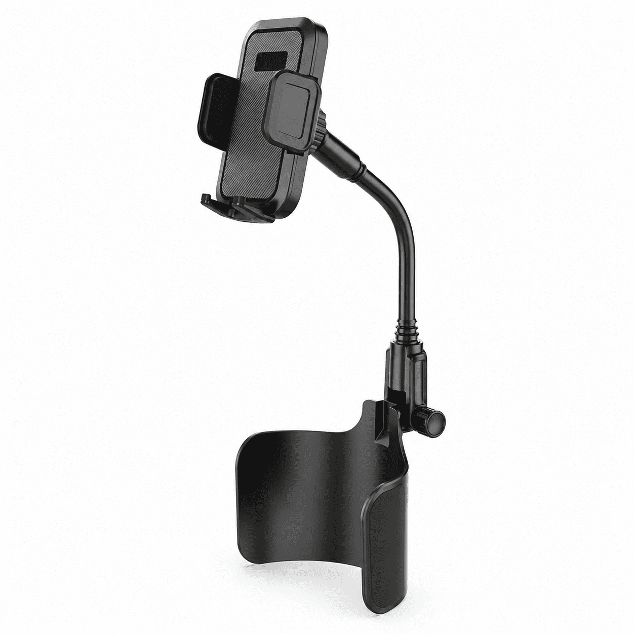 Car Cup Holder Tablet Mount, Black ABS Phone and Tablet Stand for iPad ...