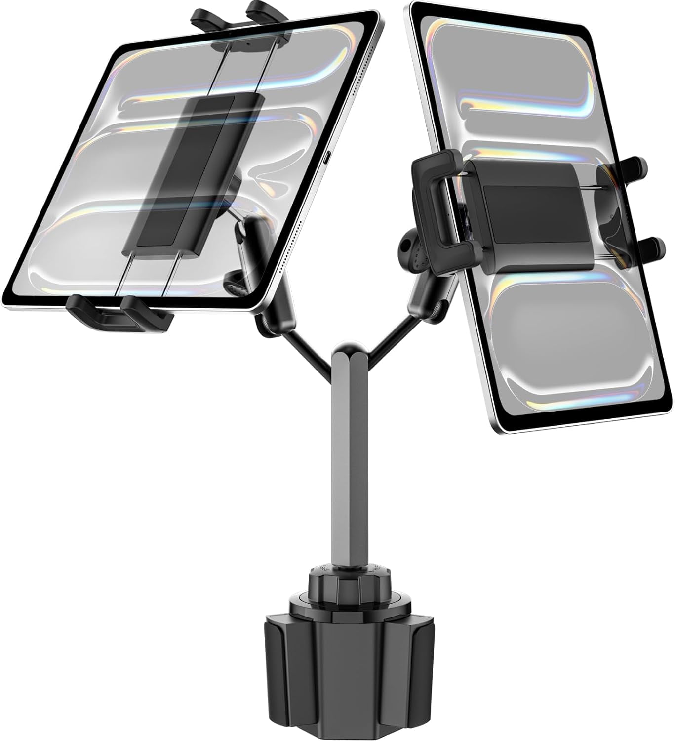 Car Cup Holder Tablet Mount, Heavy Duty Dual Tablet Holder for Truck ...