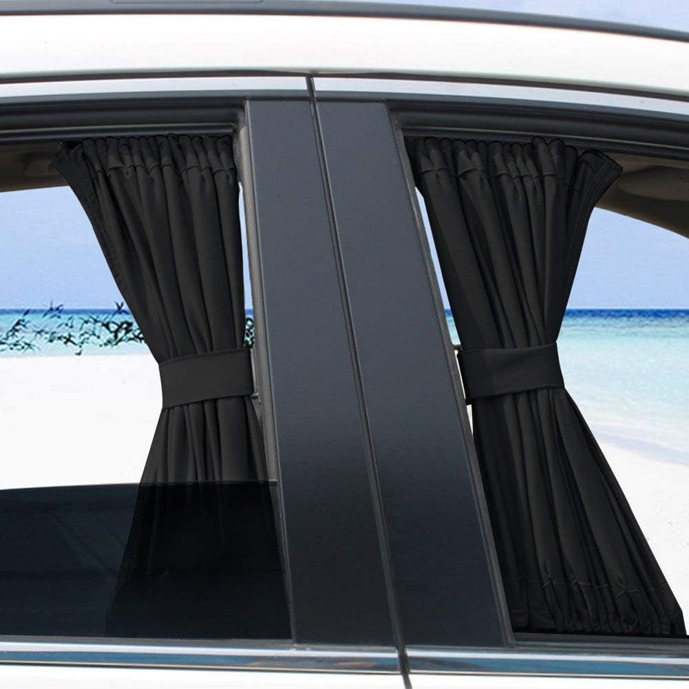 Car Curtains for Window 2-Pack Adjustable Sun Shade Drape Visor Valance ...