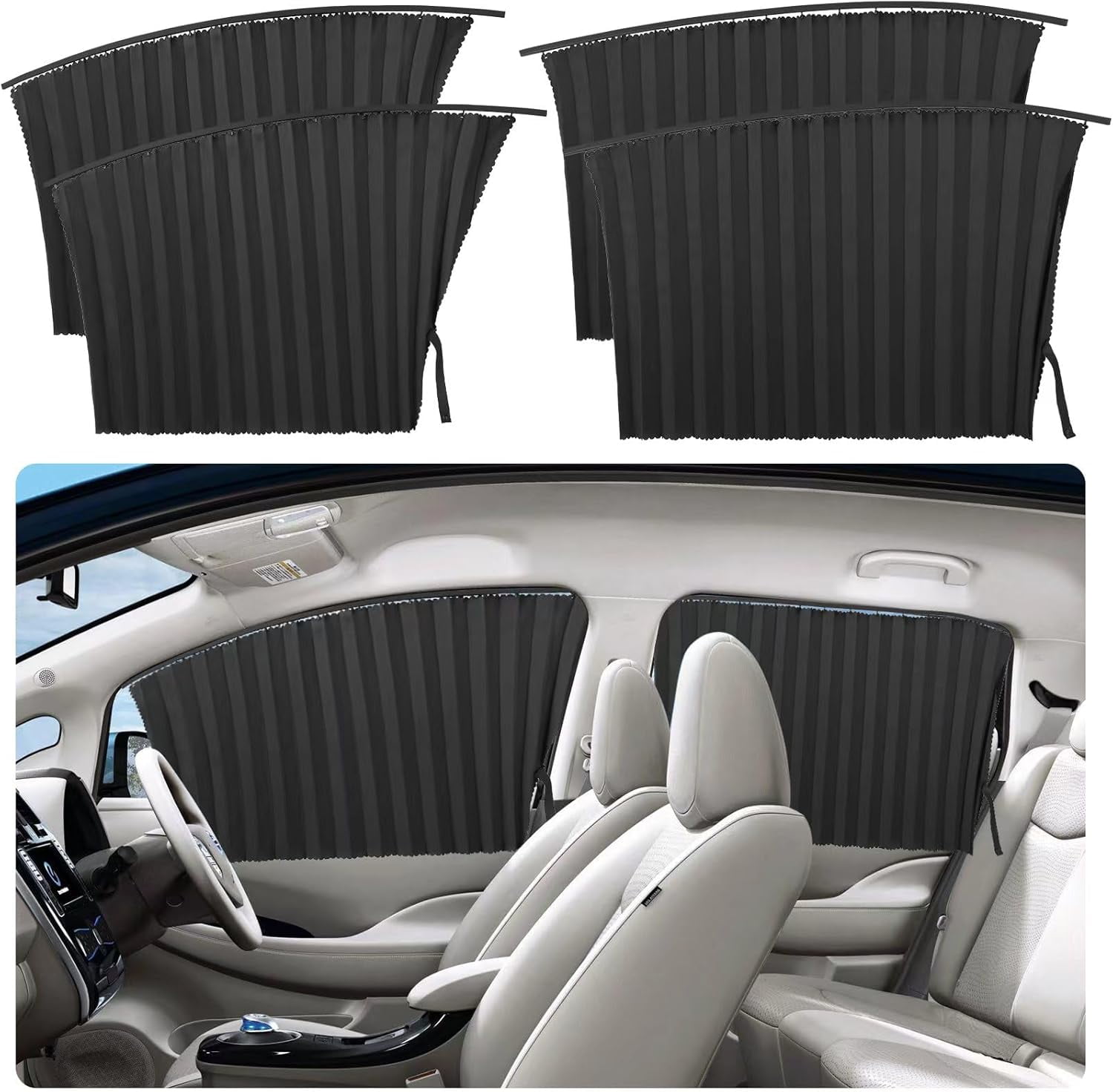 Car Curtains For Windows, Car Curtains, 4-Piece Car Window Sunshade ...