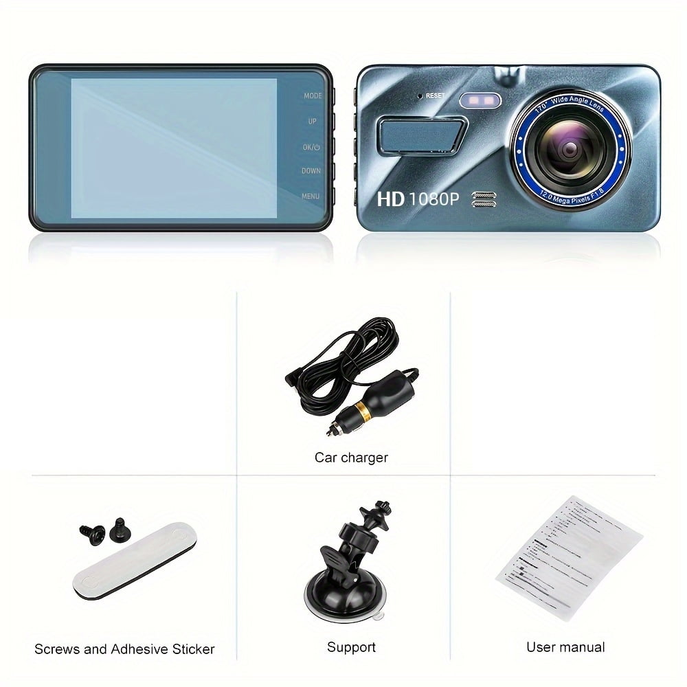 Car DVR 2 Cameras 4.0 Inches Dash Cam Car Video Recorder Auto ...
