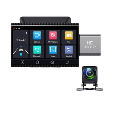 Rexing V5 Plus 3-Channel 4K Dash Cam w/ 3" LCD Voice Control, Wi-Fi ...