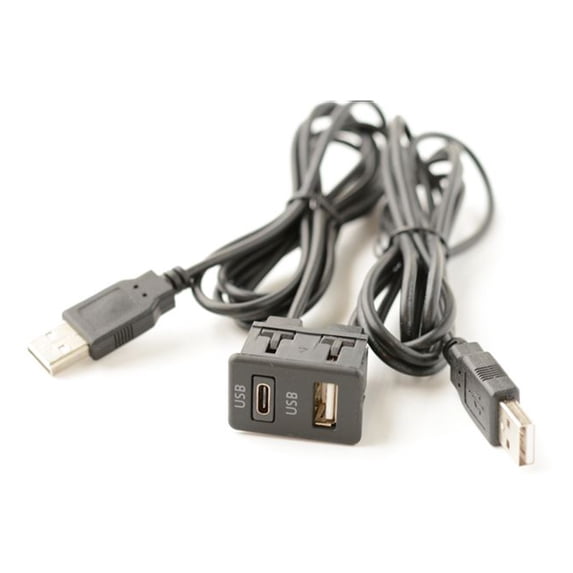 Car Dash Board Flush Mount USB Type-C Socket Wearproof Extension Panel ...