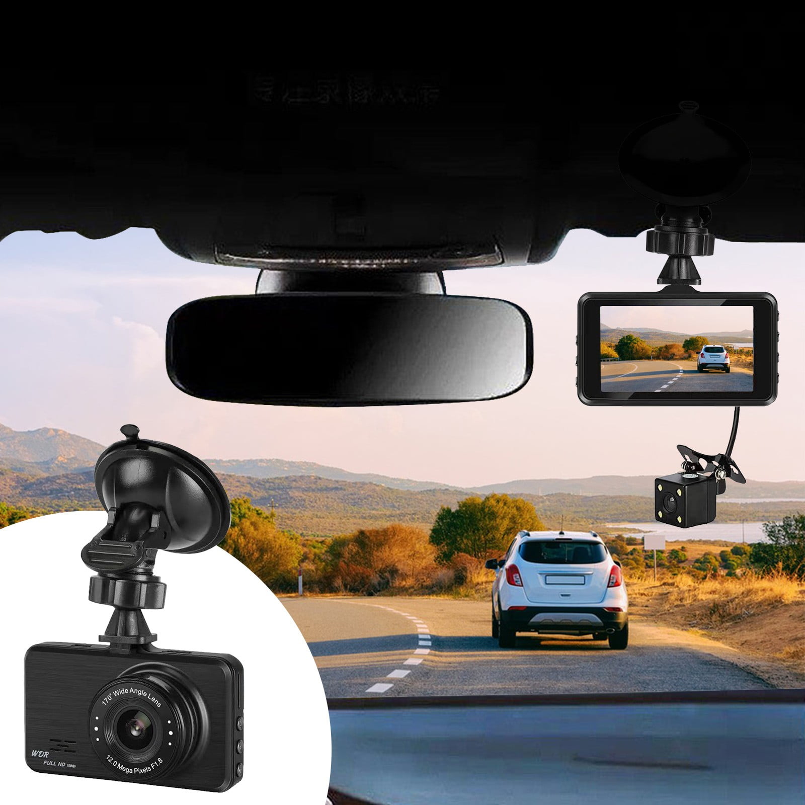 Car Dash Cam - Dash Cam Wireless - 3-Inch Driving Recorder High ...