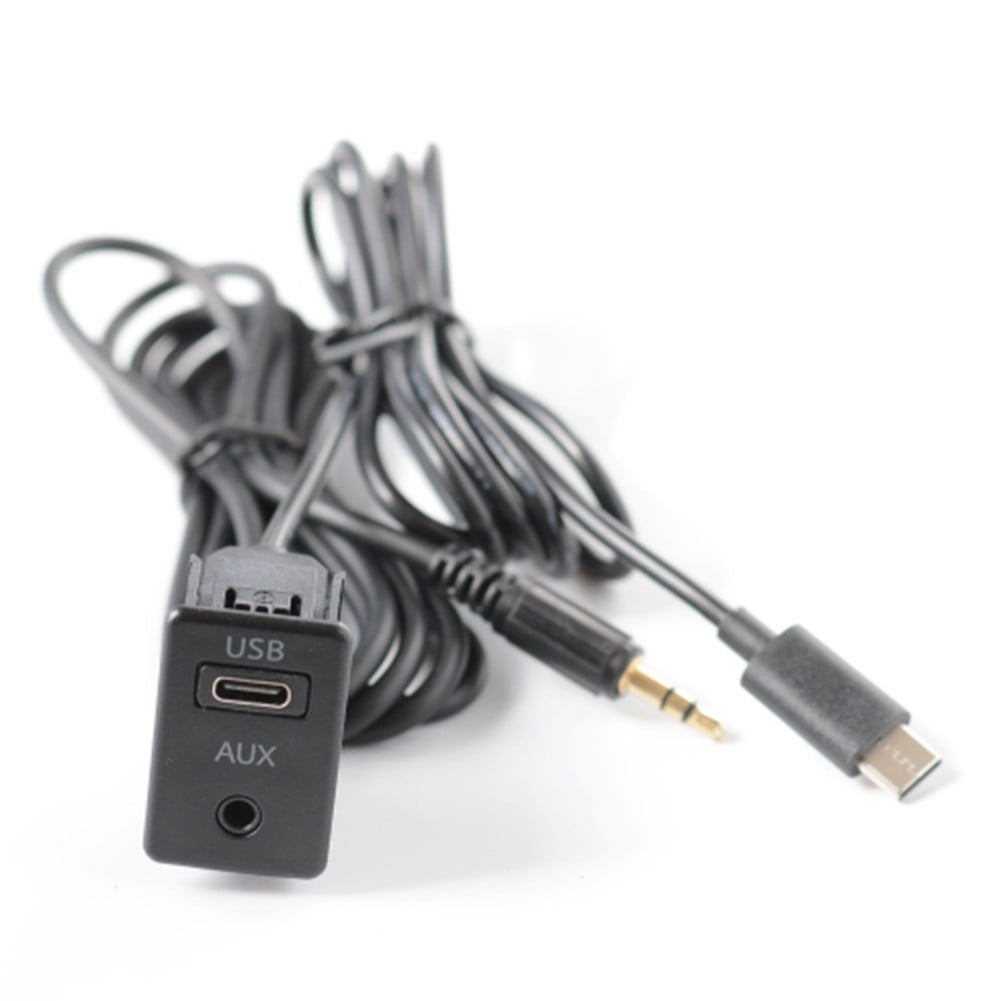 Car Dash Mount Type-C+Aux Port Panel Interface Extension 145Cm Cable ...