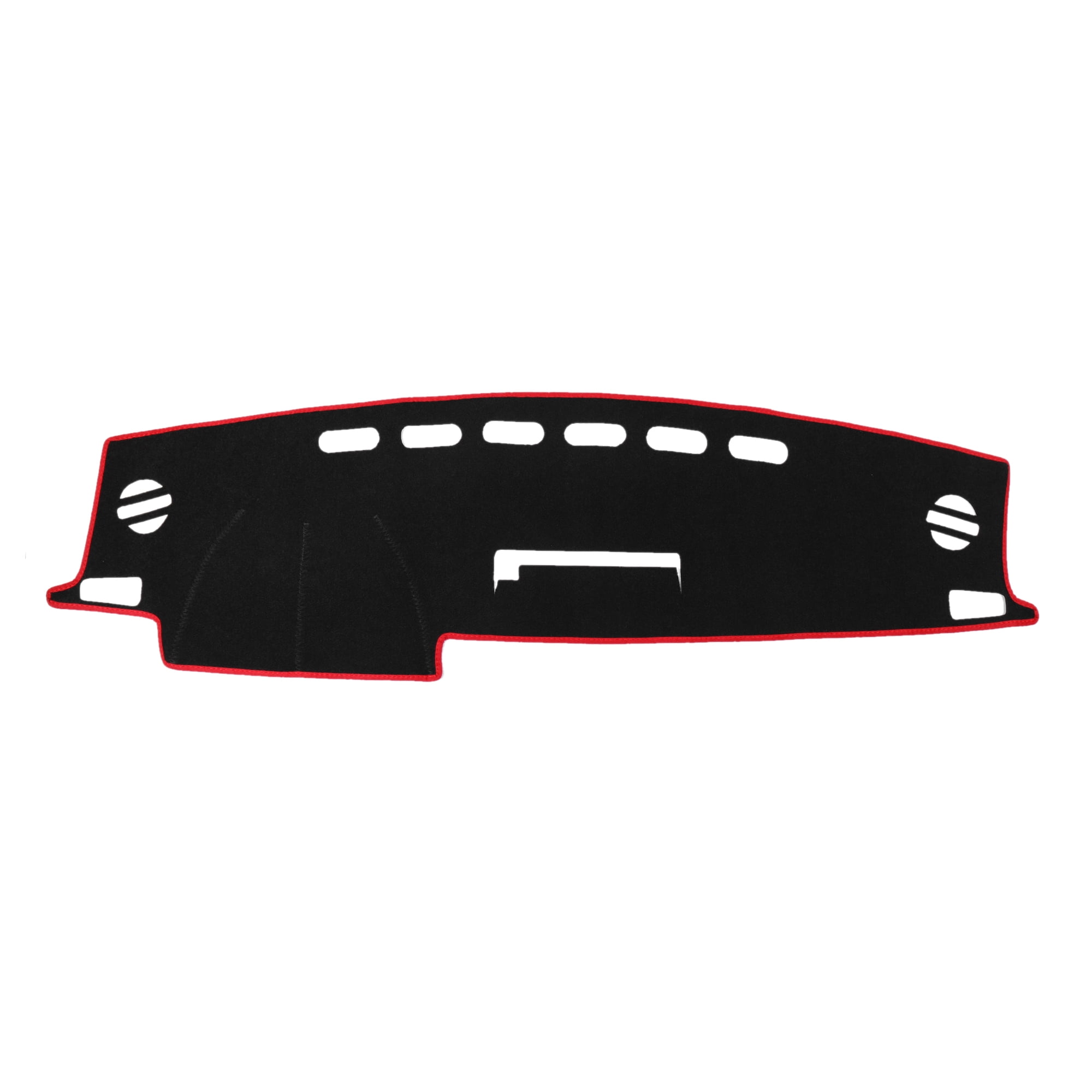Unique Bargains Car Dashboard Cover Nonslip Black Red Sun Pad Carpet ...
