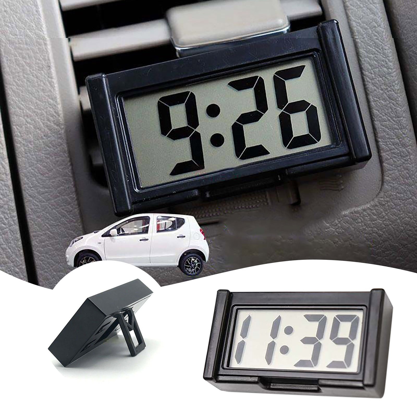 Car Dashboard Digital Clock - with Jumbo LCD Time & Day Display - Mini ...