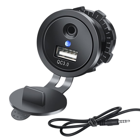 Car Dashboard Flush Mount USB 3.0 and 3.5mm AUX Extension Cable Kit ...