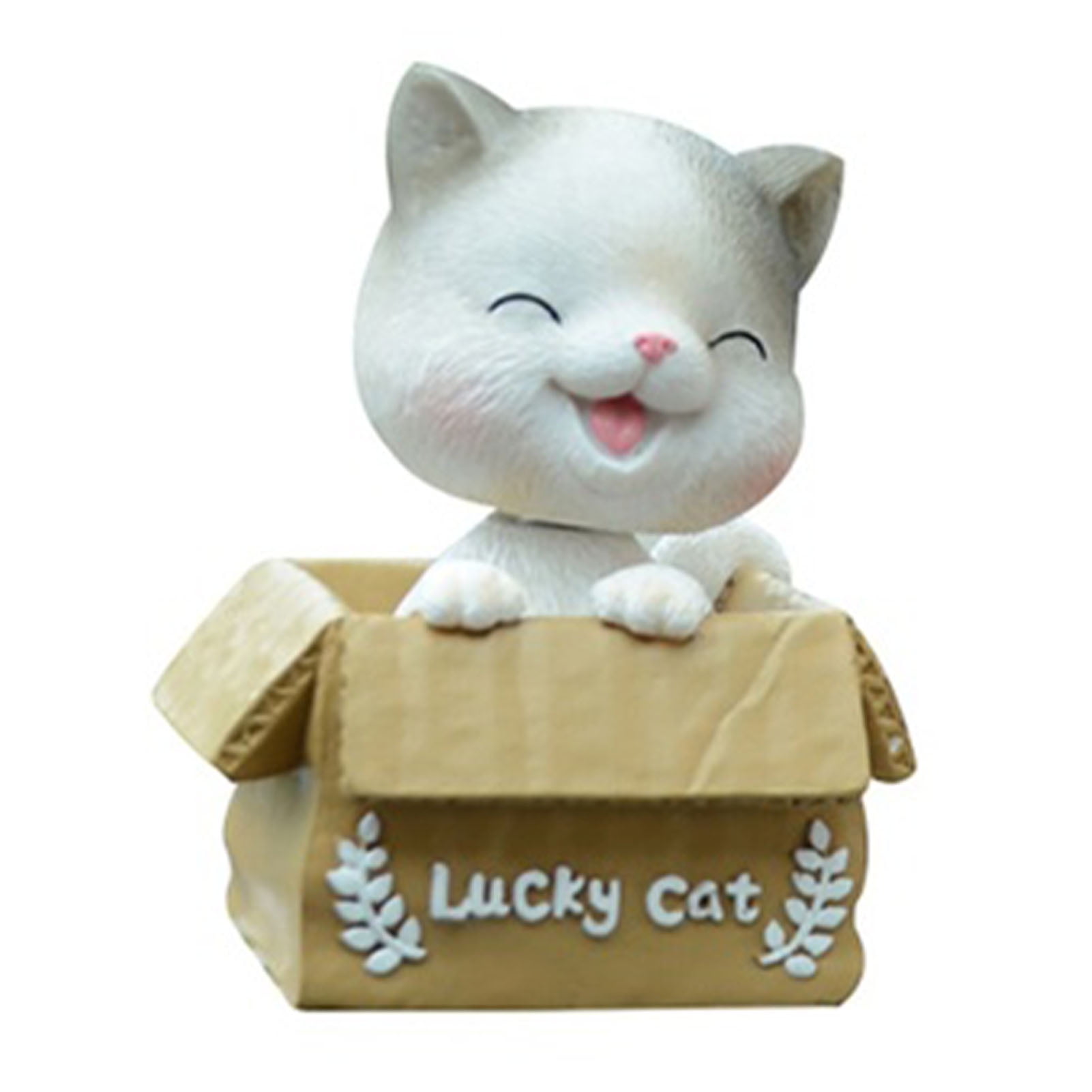 Car Dashboard Lucky Cat Decoration Cute Cartoon Cat Shaking Head ...